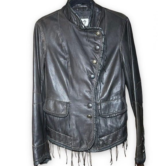 Scully | Jackets & Coats | Scully Fringe Side Closure 0 Leather ...